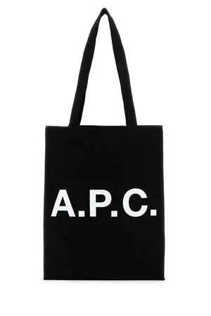 A.p.c. Canvas Lou Shopping Bag - Black