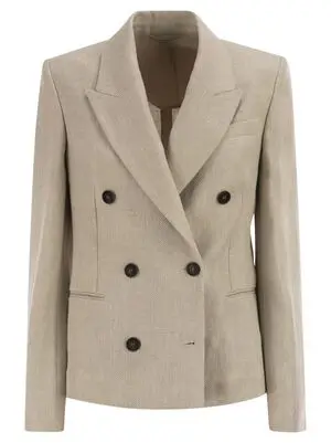 Brunello Cucinelli Double-breasted Jacket - Cream