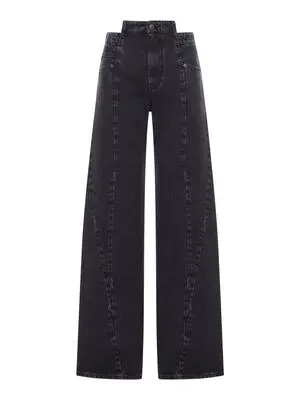 MAISON MARGIELA Asymmetric 5-pocket Denim Jeans - Black