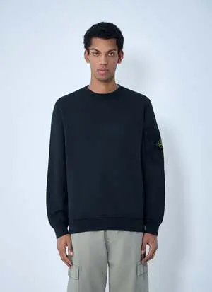Stone Island Logo Motif Sweatshirt - Black