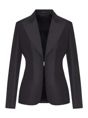 Gucci Fine Silk Faille Jacket - Black