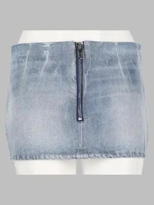 Alexander Wang Regenerated Cotton Denim Miniskirt - Blue