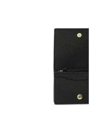 GANNI Bou Card Holder With Flap Grained - Black