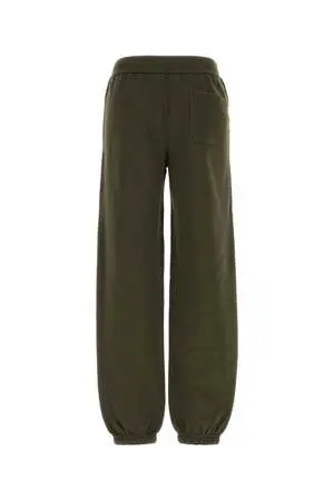 JIL SANDER Olive Cotton Joggers