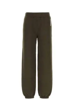JIL SANDER Olive Cotton Joggers - Green