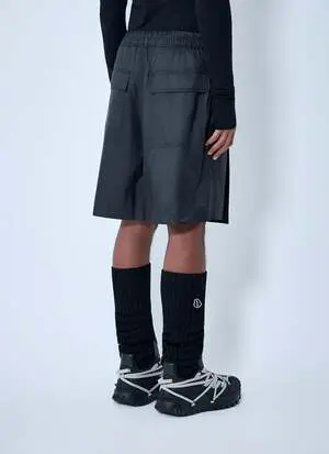 Moncler Rick Owens Drawstring Midi Kilt Shorts