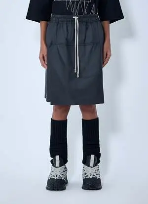 Moncler Rick Owens Drawstring Midi Kilt Shorts