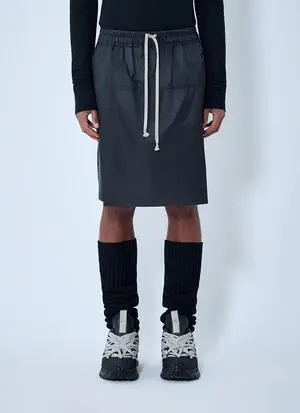 Moncler Rick Owens Drawstring Midi Kilt Shorts - Black