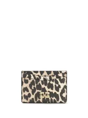 GANNI Bou Animal Print Card Holder - Multicolor