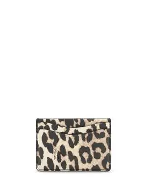 GANNI Bou Animal Print Card Holder - Multicolor