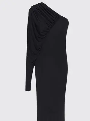 Saint Laurent One-shoulder Evening Gown - Black