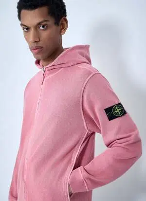 Stone Island Logo Patch Hooded Sweatshirt