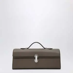 Savette Slim Symmetry Pouch In Calf Leather - Brown