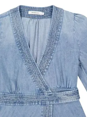 Zimmermann Indra Denim Midi Dress - Multicolor