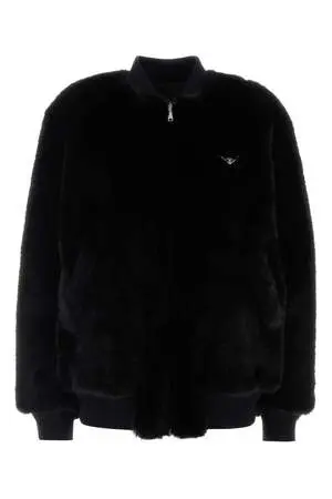 Prada Eco Fur Bomber Jacket - Black