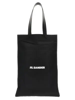 JIL SANDER Flat Shopper' Large Shopping Bag - Black