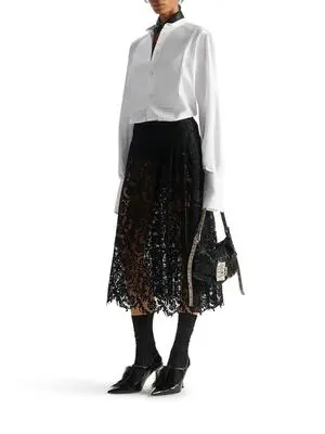 Fendi Macramé Lace Skirt - Black