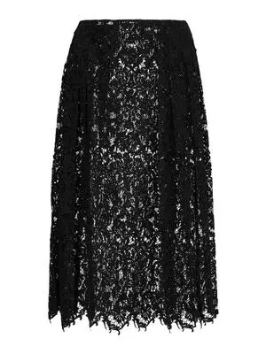 Fendi Macramé Lace Skirt - Black