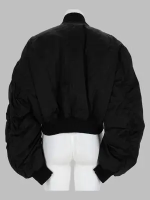 Rick Owens Cropped Zip-up Jacket - Black