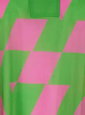 Dries Van Noten Geometric Motif V-neck Caftan - Multicolor
