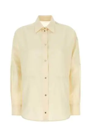 Moncler Cream Wool And Nylon Shirt - Yellow