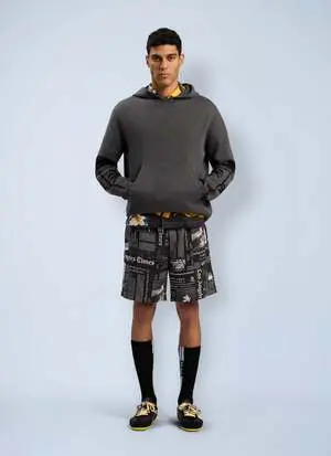 Palm Angels Back Palms Knit Hooded Sweatshirt