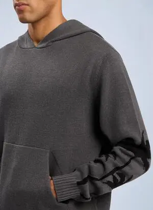 Palm Angels Back Palms Knit Hooded Sweatshirt