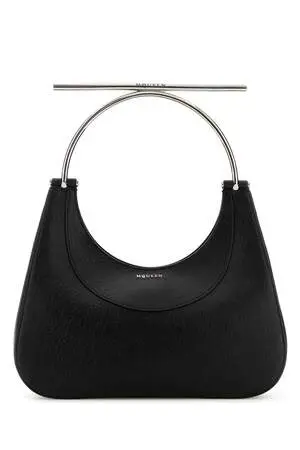 Alexander McQueen Leather Cross-bar Handbag - Black