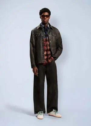 Palm Angels Curved Logo Check Shirt