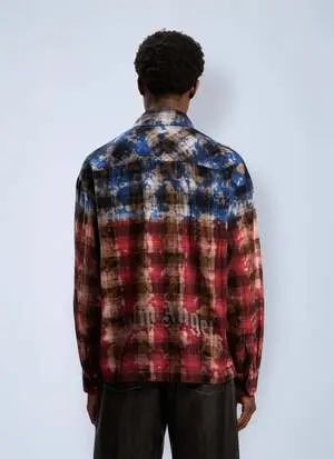 Palm Angels Curved Logo Check Shirt