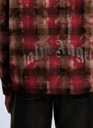 Palm Angels Curved Logo Check Shirt