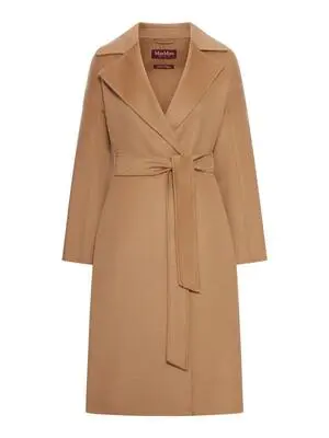 Max Mara Cashmere Wrap Coat With Belt - Brown