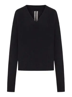 Rick Owens V-neck Long-sleeve Sweater - Black