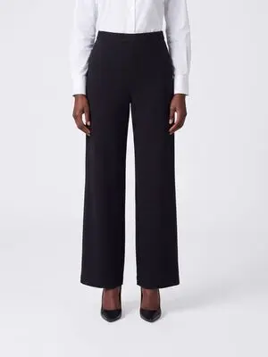 Max Mara High-waisted Wide-leg Crêpe Palazzo Trousers - Black