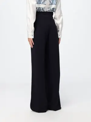Max Mara High-waisted Wide-leg Crêpe Palazzo Trousers - Blue