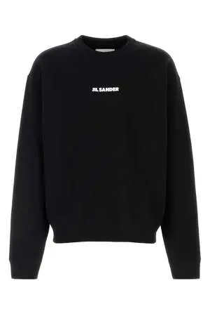 JIL SANDER Cotton Sweatshirt - Black
