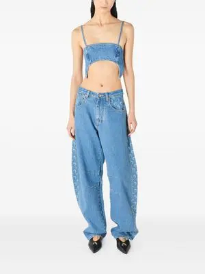 MARINE SERRE Denim Bra Top