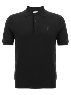 Burberry Wool Polo Shirt - Black