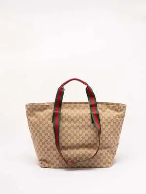 Gucci Gg` Canvas Tote Bag