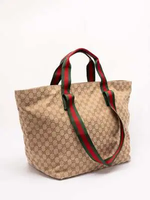 Gucci Gg` Canvas Tote Bag