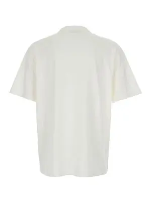 A.p.c. Crew Neck T-shirt With Embroidered Logo On The Front In Cotton - White