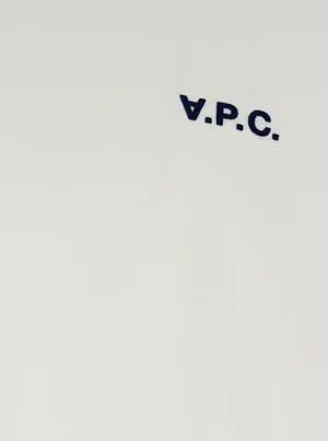 A.p.c. Crew Neck T-shirt With Embroidered Logo On The Front In Cotton - White