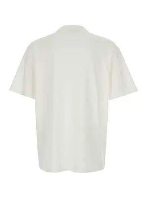 A.p.c. Crew Neck T-shirt With Embroidered Logo On The Front In Cotton - White