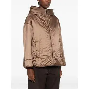 Max Mara Oversized Hooded Jacket - Brown