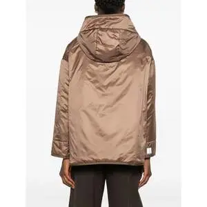 Max Mara Oversized Hooded Jacket - Brown