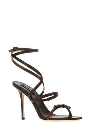 Dsquared2 Chocolate Leather Sandals