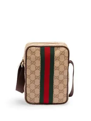 Gucci Gg Coated Web` Crossbody Bag - Multicolor