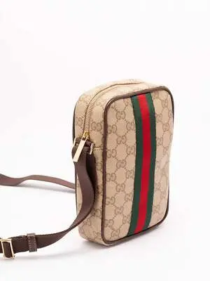 Gucci Gg Coated Web` Crossbody Bag