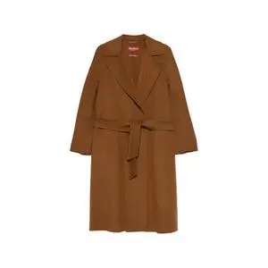Max Mara Single Breasted Belted Coat - Brown