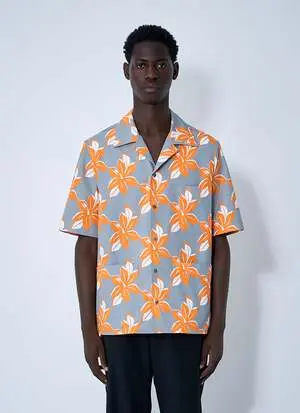 Gucci Printed Cotton Poplin Shirt - Orange